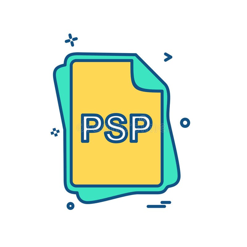 PSP File Type Icon Design Vector Stock Vector - Illustration of ...