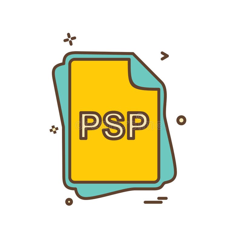 PSP File Type Icon Design Vector Stock Vector - Illustration of ...