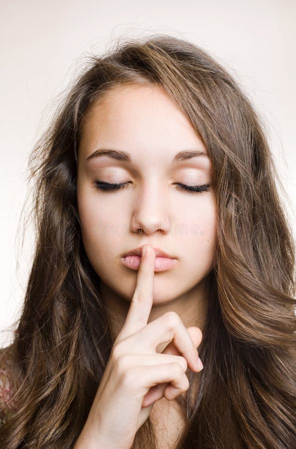 Pssst... stock image. Image of skinny, attractive, feminine - 22687329