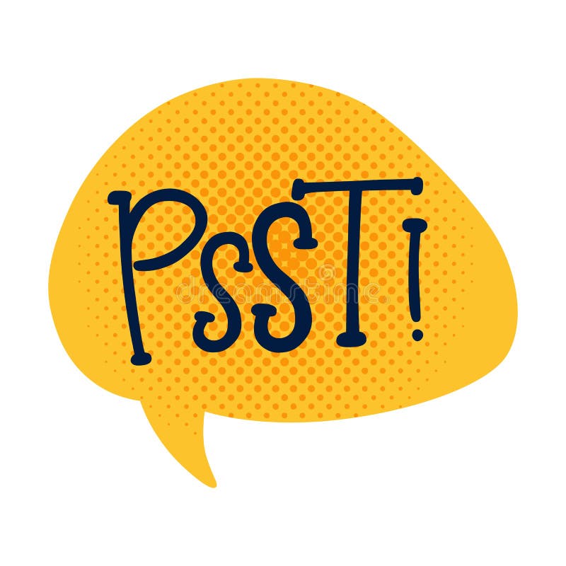 Psst Word. Comic Speech Bubble. Text Sound Effects Stock Vector ...