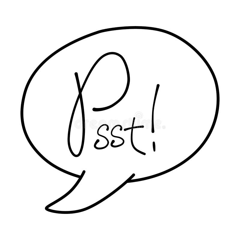 Psst Word. Comic Speech Bubble. Text Sound Effects Stock Vector ...