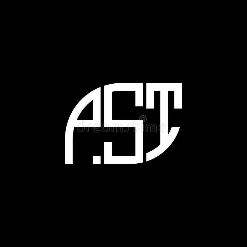 PST Letter Logo Design on Black Background.PST Creative Initials Letter ...