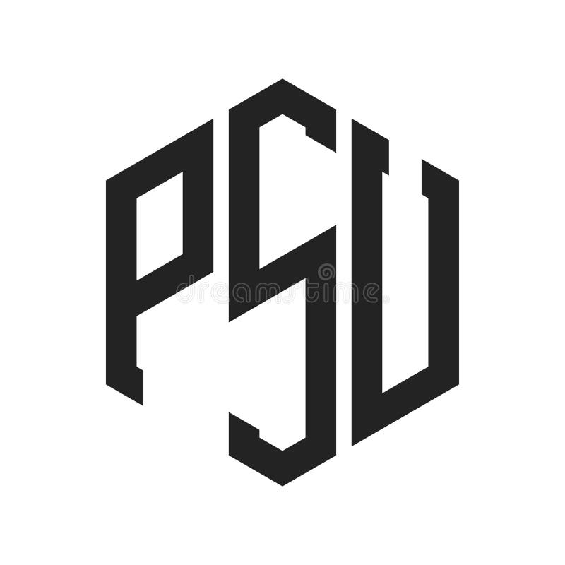 PSU Logo Design. Initial Letter PSU Monogram Logo Using Hexagon Shape ...