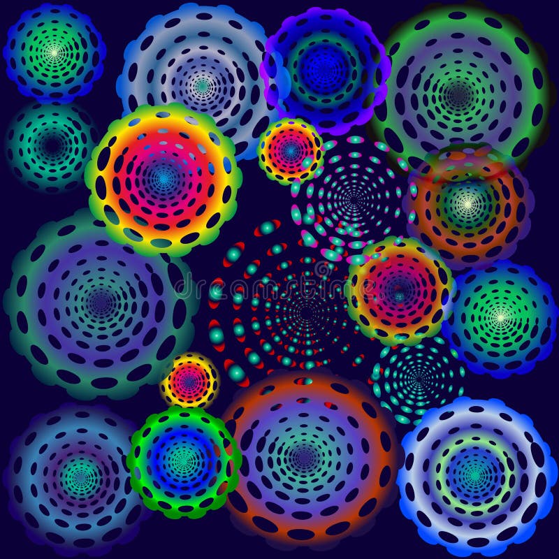 Psychadelic Disco Circles Stock Illustrations – 7 Psychadelic Disco ...