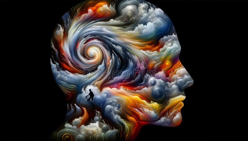 Psyche Vortex: Artistic Male Mind Concept Stock Image - Image of ...
