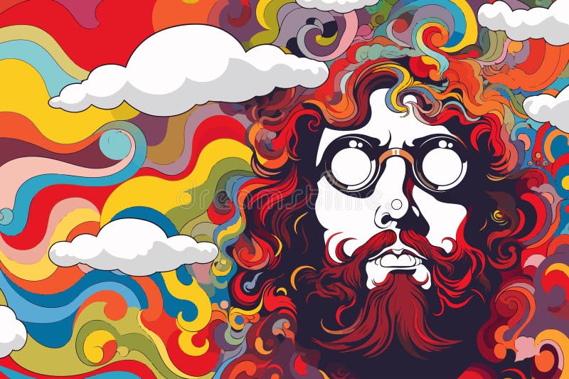 Psychedelic Abstract Art Isolated Vector Style Illustration Stock ...