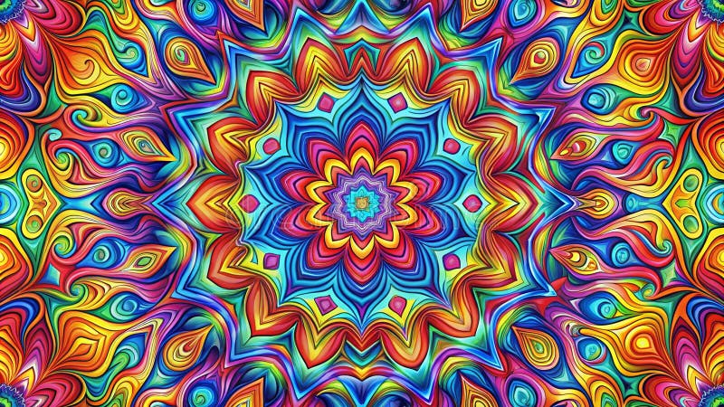 Psychedelic Abstract Art Pattern Wallpaper AI-Generated Content Stock ...