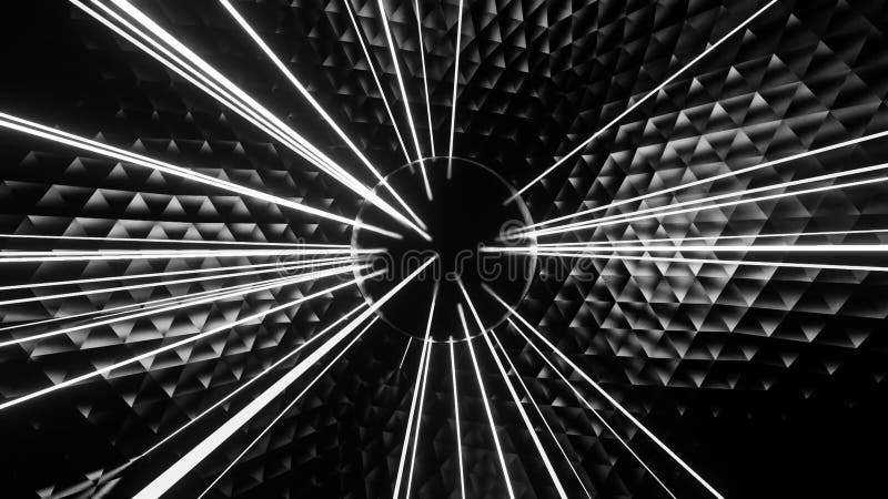 Psychedelic Abstract Black and White Disco Ball Spinning Seamless with ...