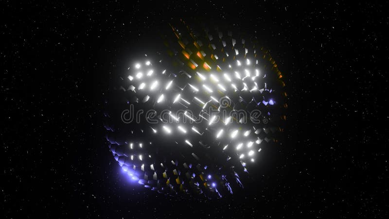 Psychedelic Abstract Bright Sphere Spinning Seamless with Glowing ...