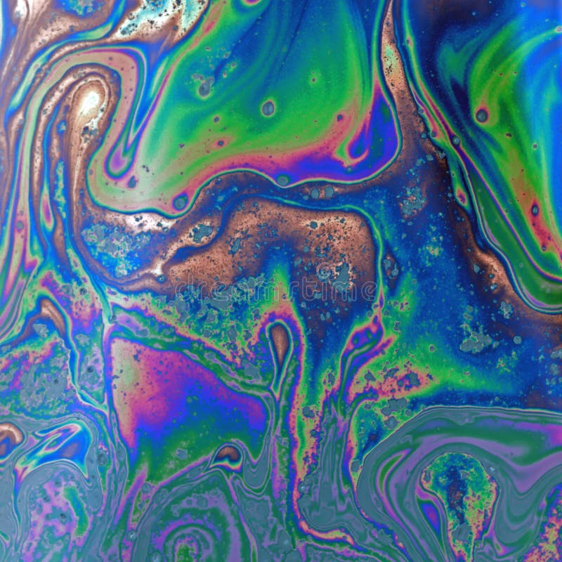 Blue and Green Psychedelic Abstract Stock Illustration - Illustration ...