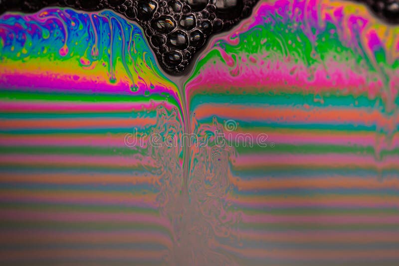 Psychedelic Abstract Planet from Soap Bubble, Light Refraction on a ...