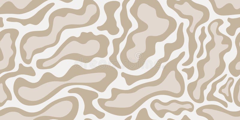 Psychedelic Background Abstract Seamless Pattern with Beige Sand Waves ...