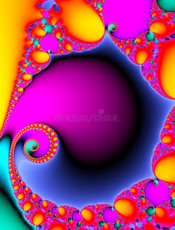 Psychedelic Background with Rainbow Colors Stock Illustration ...