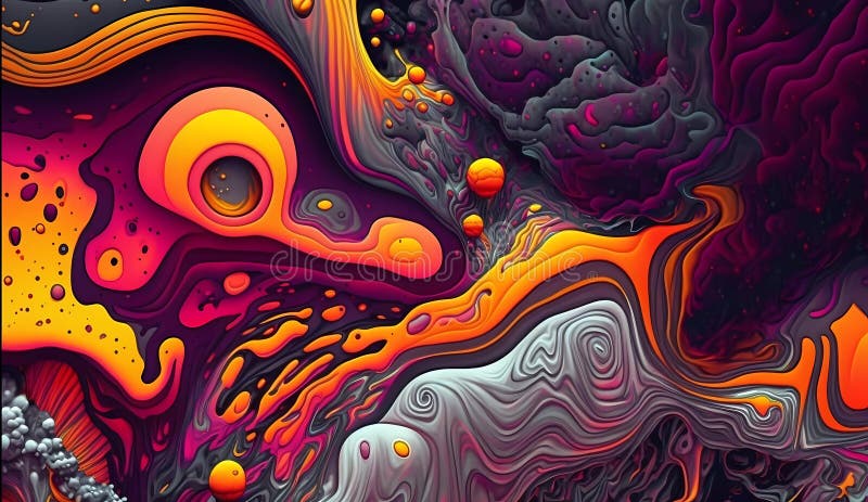 Psychedelic Background. Surrealism, Acid Patterns Stock Illustration ...
