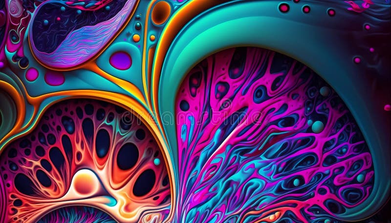 Psychedelic Background. Surrealism, Acid Patterns Stock Illustration ...