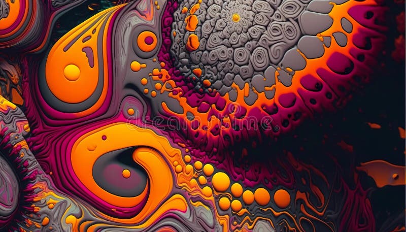 Psychedelic Background. Surrealism, Acid Patterns Stock Illustration ...