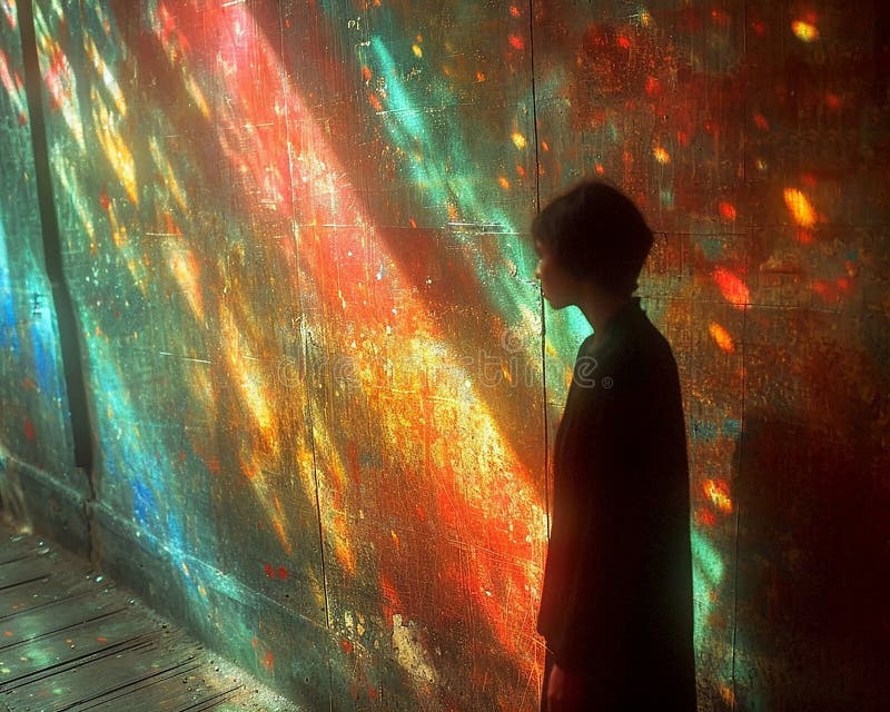 Psychedelic Background with a Textured Wall Stock Illustration ...