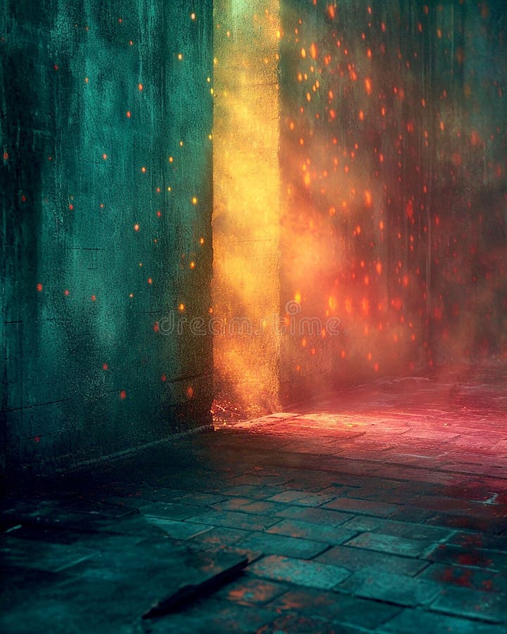 Psychedelic Background with a Textured Wall Stock Illustration ...
