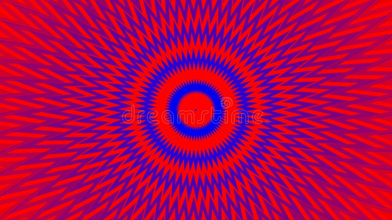 Psychedelic Blue Circles on the Red Background Stock Illustration ...