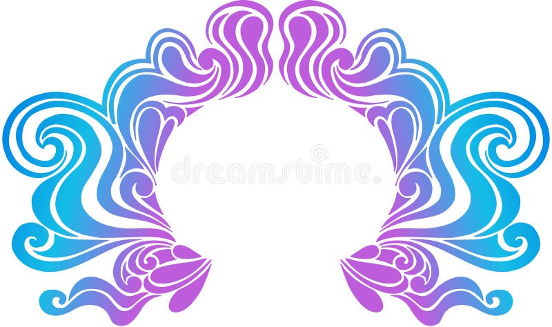 Psychedelic Border Vector Illustration Stock Vector - Illustration of ...