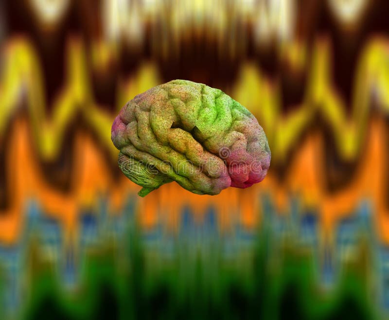 Psychedelic Brain stock illustration. Illustration of fantasy - 145508406
