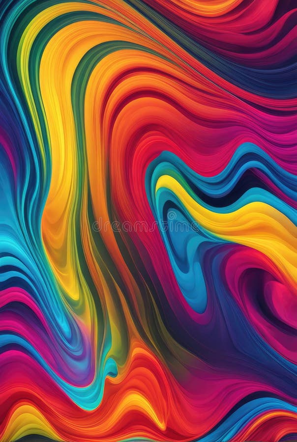 Psychedelic Bright Rainbow Swirl Pattern Stock Image - Image of twist ...