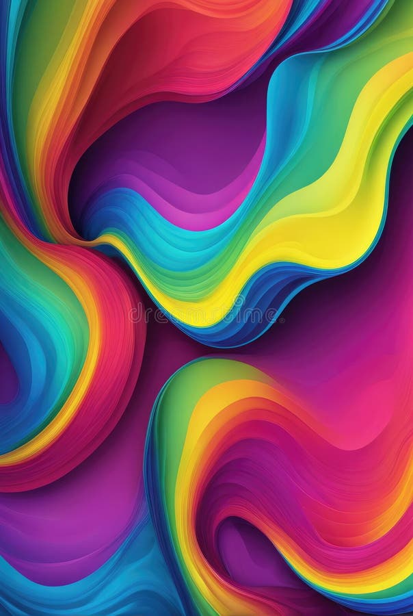 Psychedelic Bright Rainbow Swirl Pattern Stock Illustration ...