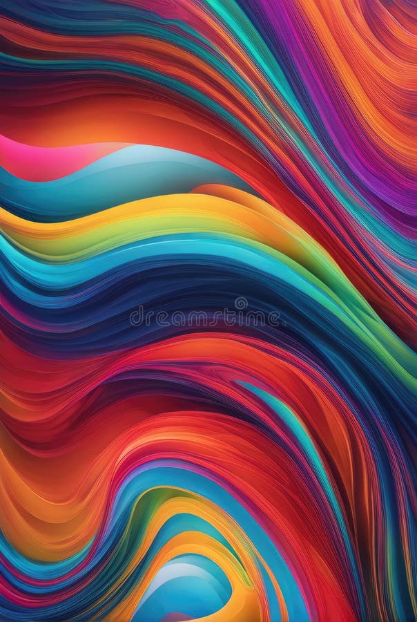 Psychedelic Bright Rainbow Swirl Pattern Stock Image - Image of ...