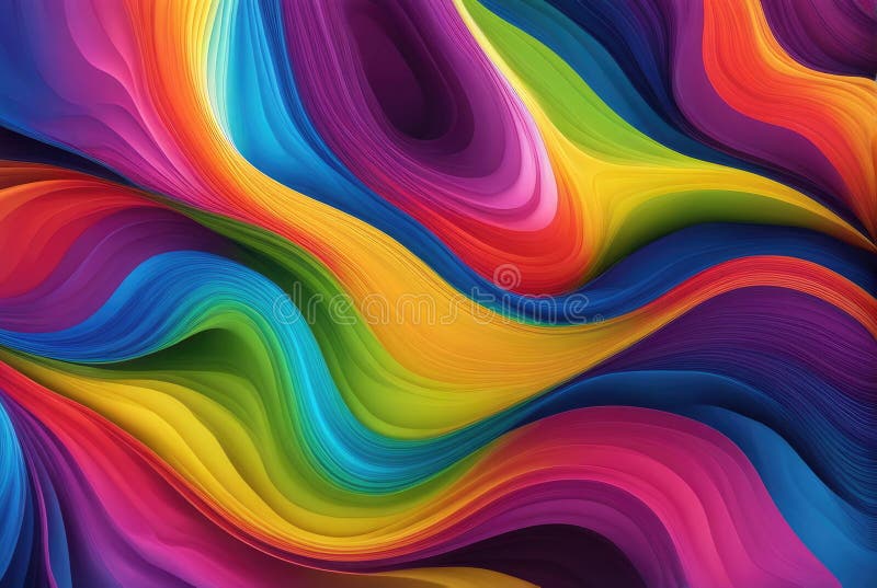 Psychedelic Bright Rainbow Swirl Pattern Stock Photo - Image of dynamic ...