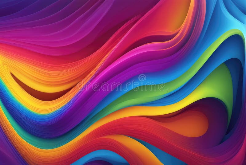 Psychedelic Bright Rainbow Swirl Pattern Stock Illustration ...