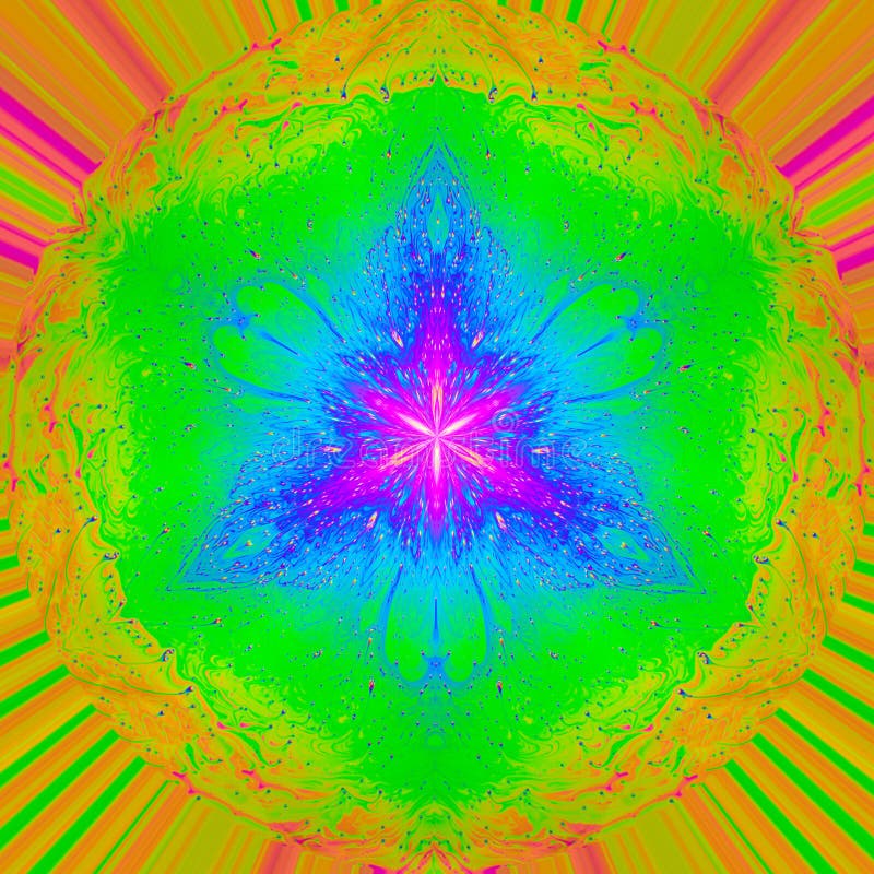 Psychedelic Caleidoscope Mandala Design Elements. Abstract Background ...