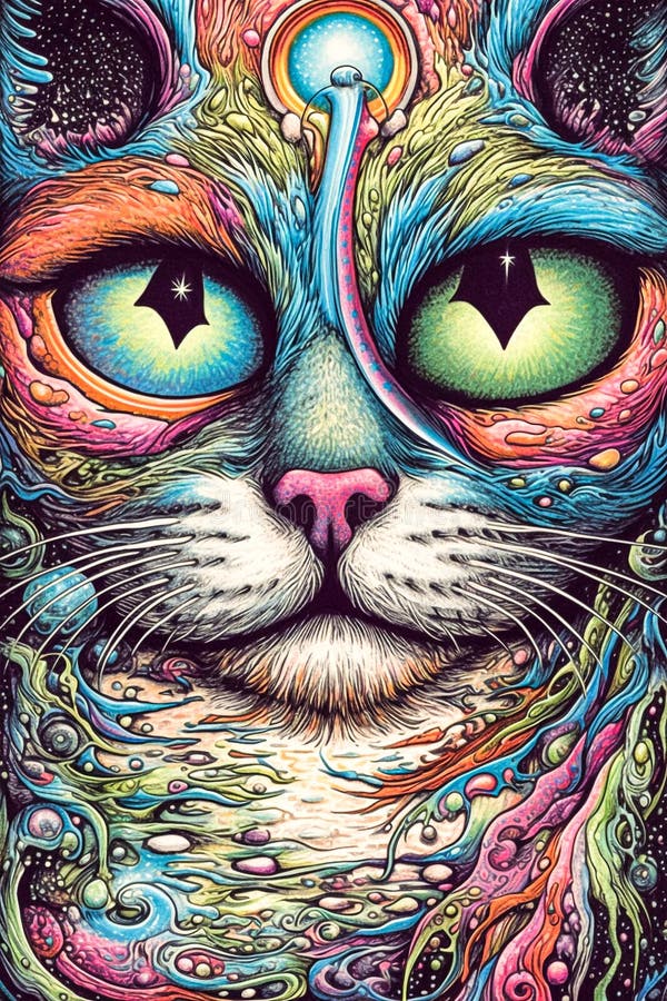 Psychedelic Cat Iphone Wallpapers