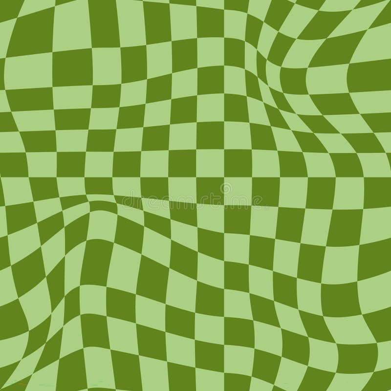 Psychedelic Checkerboard Background. Wavy Vector Illustrations, Trendy ...