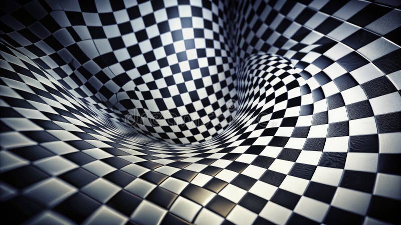 A Psychedelic Checkerboard Illusion Warping Perspective in a Trippy ...