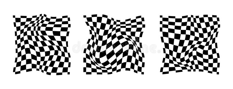 Psychedelic Checkerboard Pattern Stock Illustration - Illustration of ...