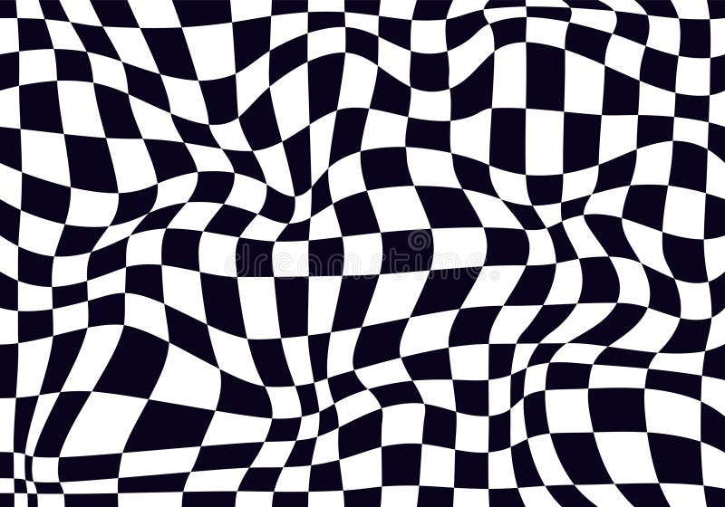 Psychedelic Checkerboard Pattern Stock Illustration - Illustration of ...