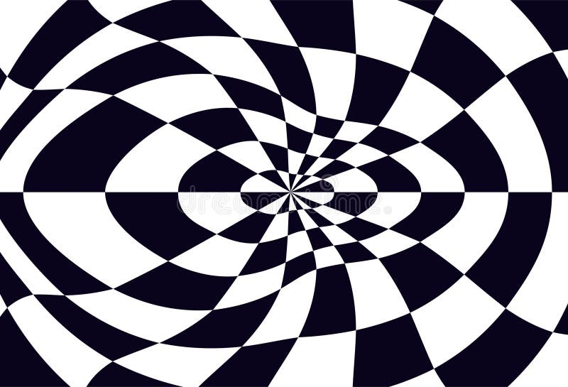 Psychedelic Checkerboard Pattern Stock Illustration - Illustration of ...
