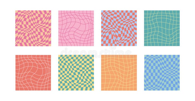 Psychedelic Checkerboard Poster Stock Illustration - Illustration of ...