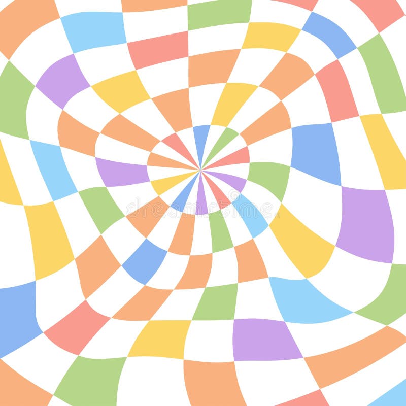 Psychedelic Checkerboard Rainbow Stock Illustration - Illustration of texture, asymmetric: 361268212