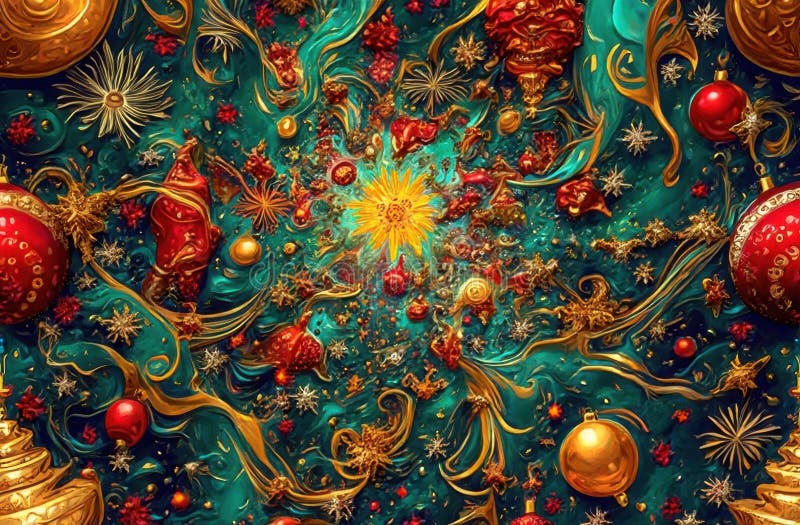 Psychedelic Christmas Decoration Wallpaper at 2-11-2024 Stock ...