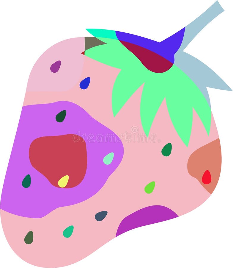 Psychedelic Color Fruit Illustration Stock Vector - Illustration of ...