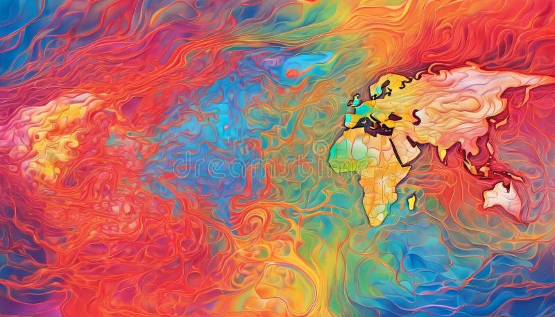 Abstract Global Technology Concept with Digital Globe Illustration ...