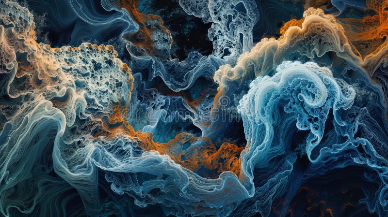 Psychedelic Colored Abstract Wave Art Background by Blending Irregular ...