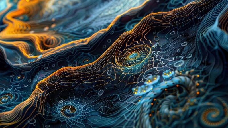 Psychedelic Colored Abstract Wave Art Background by Blending Irregular ...