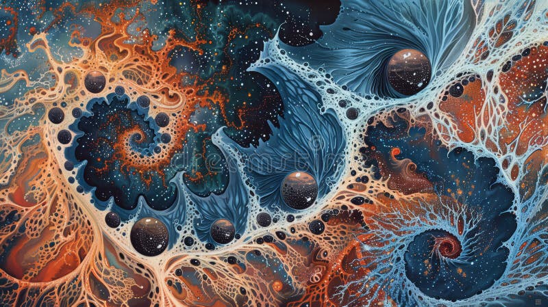 Psychedelic Colored Abstract Wave Art Background by Blending Irregular ...