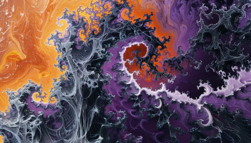 Psychedelic Colored Abstract Wave Art Background by Blending Irregular ...