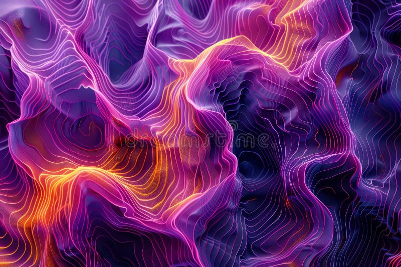 Psychedelic Colored Abstract Wave Art Background by Blending Irregular ...