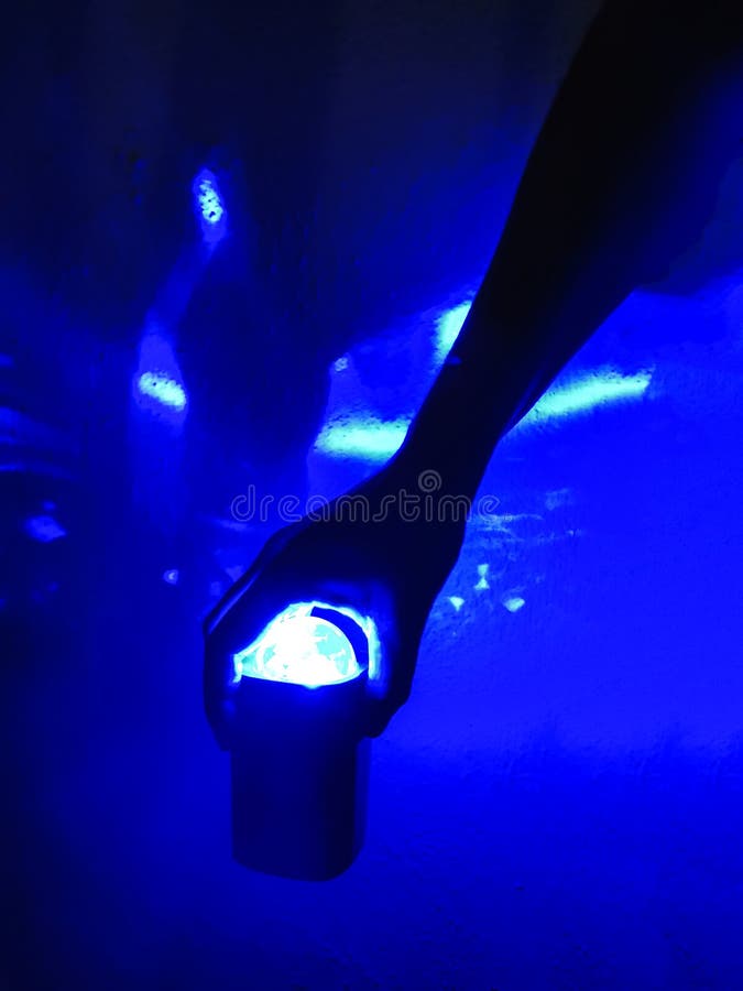 Psychedelic Colored Lights on Wall and Human Hand Stock Image - Image ...