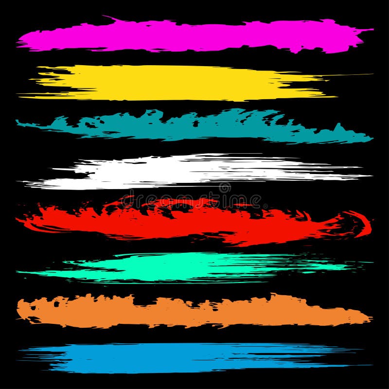 Psychedelic Colored Spots Graffiti Set Stock Vector - Illustration of ...