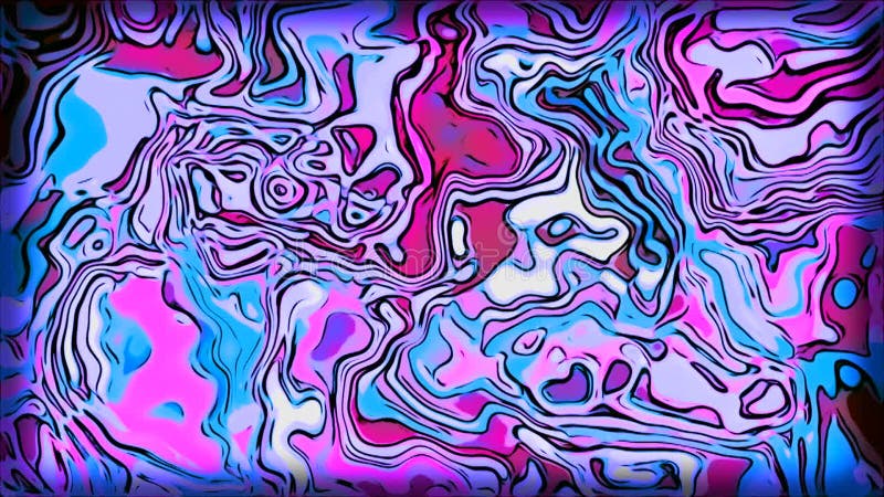 Psychedelic Colorful Liquid Patterns. Motion. Shimmering Liquid Pattern ...